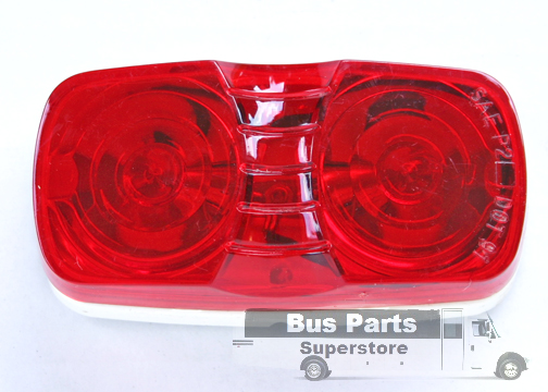 Bus Red Two-Bulb Square-Corner Clearance - Marker Light Lamp, Bus ...